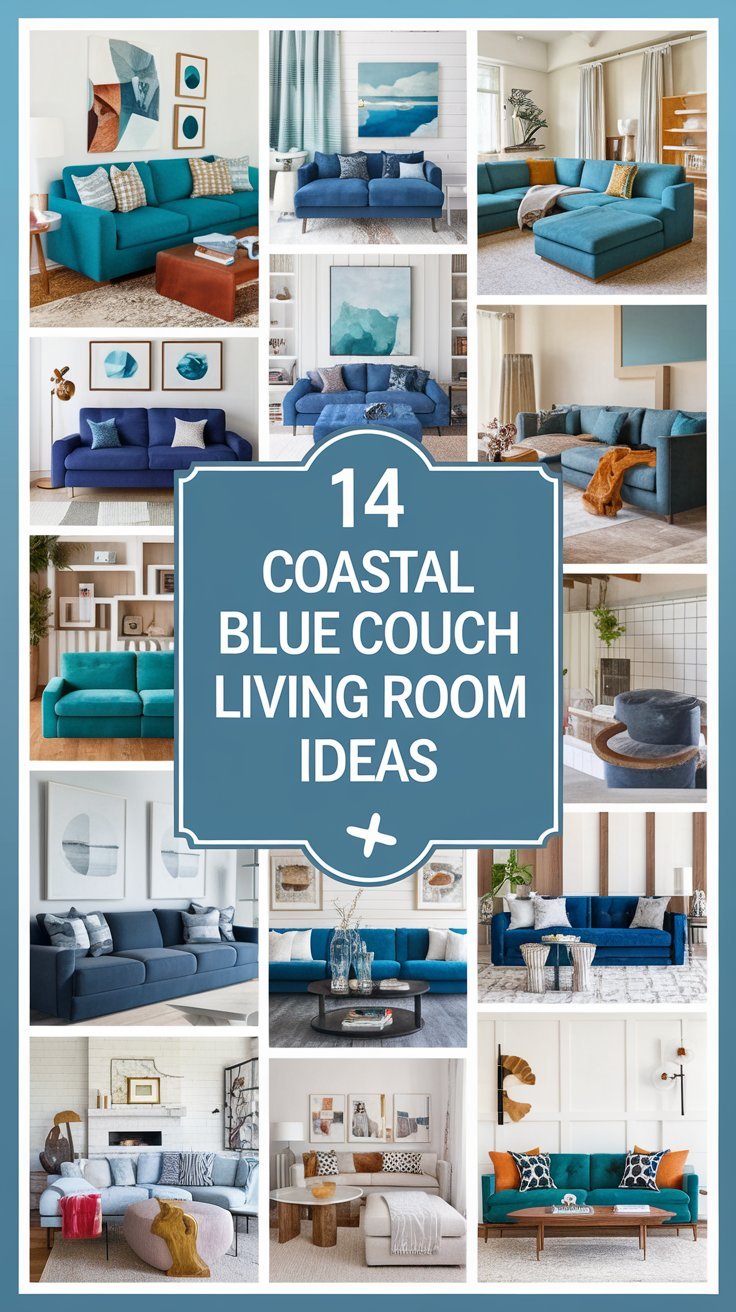 14 Coastal Blue Couch Living Room Ideas That Will Bring the Beach to ...