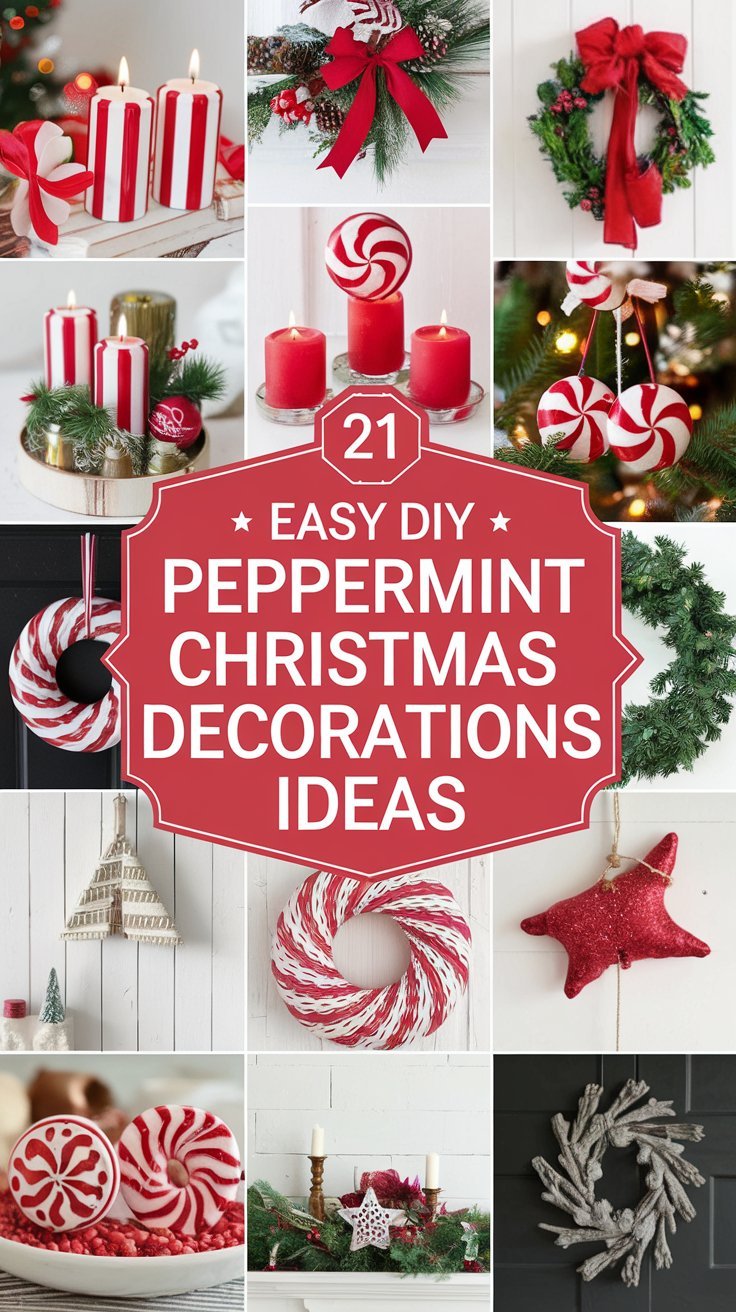 21 Easy DIY Peppermint Christmas Decorations Ideas That'll Sweeten Your ...