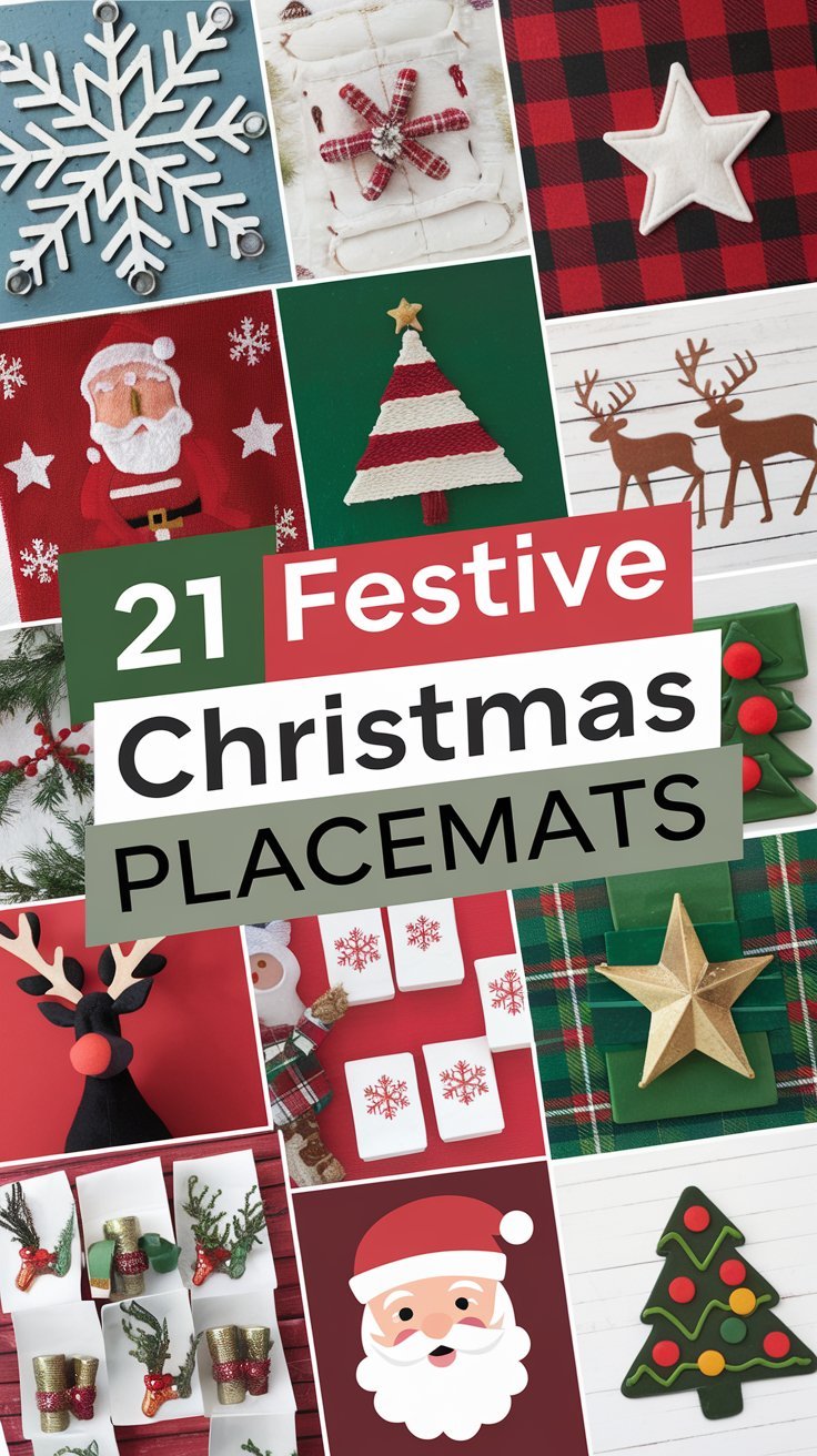 21 Festive Christmas Placemats to Brighten Your Holiday Table - Civil Stuff