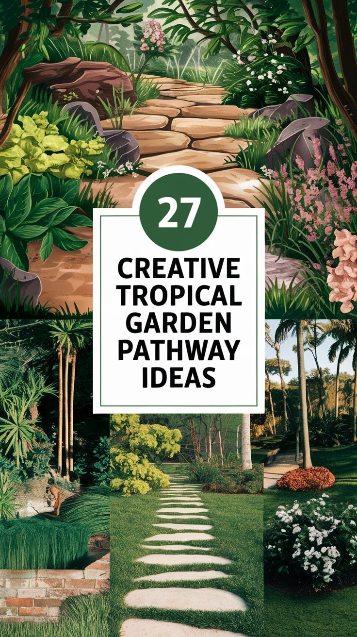 27 Creative Tropical Garden Pathway Ideas That Will Make Your Landscape ...