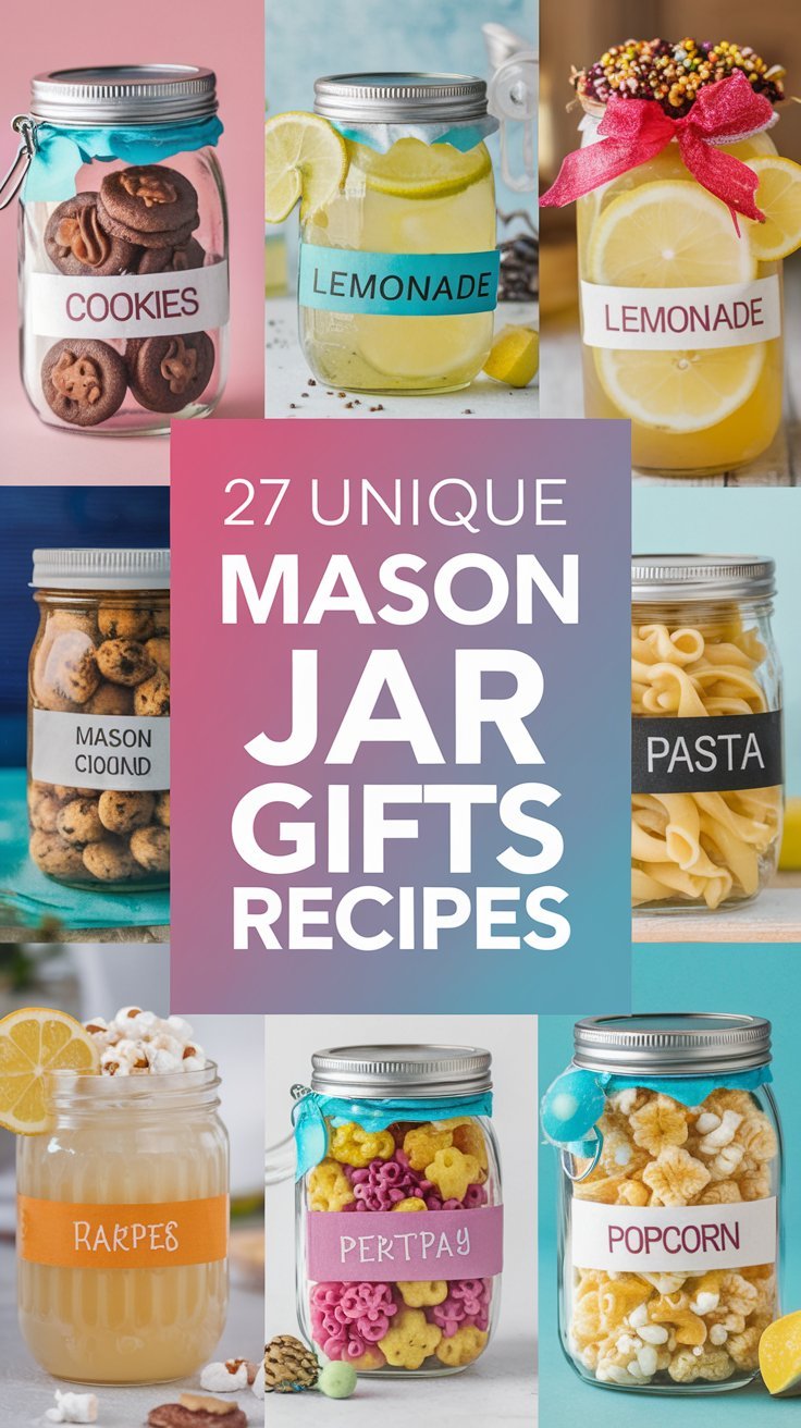 27 Unique Mason Jar Gifts Recipes That'll Impress Everyone - Civil Stuff