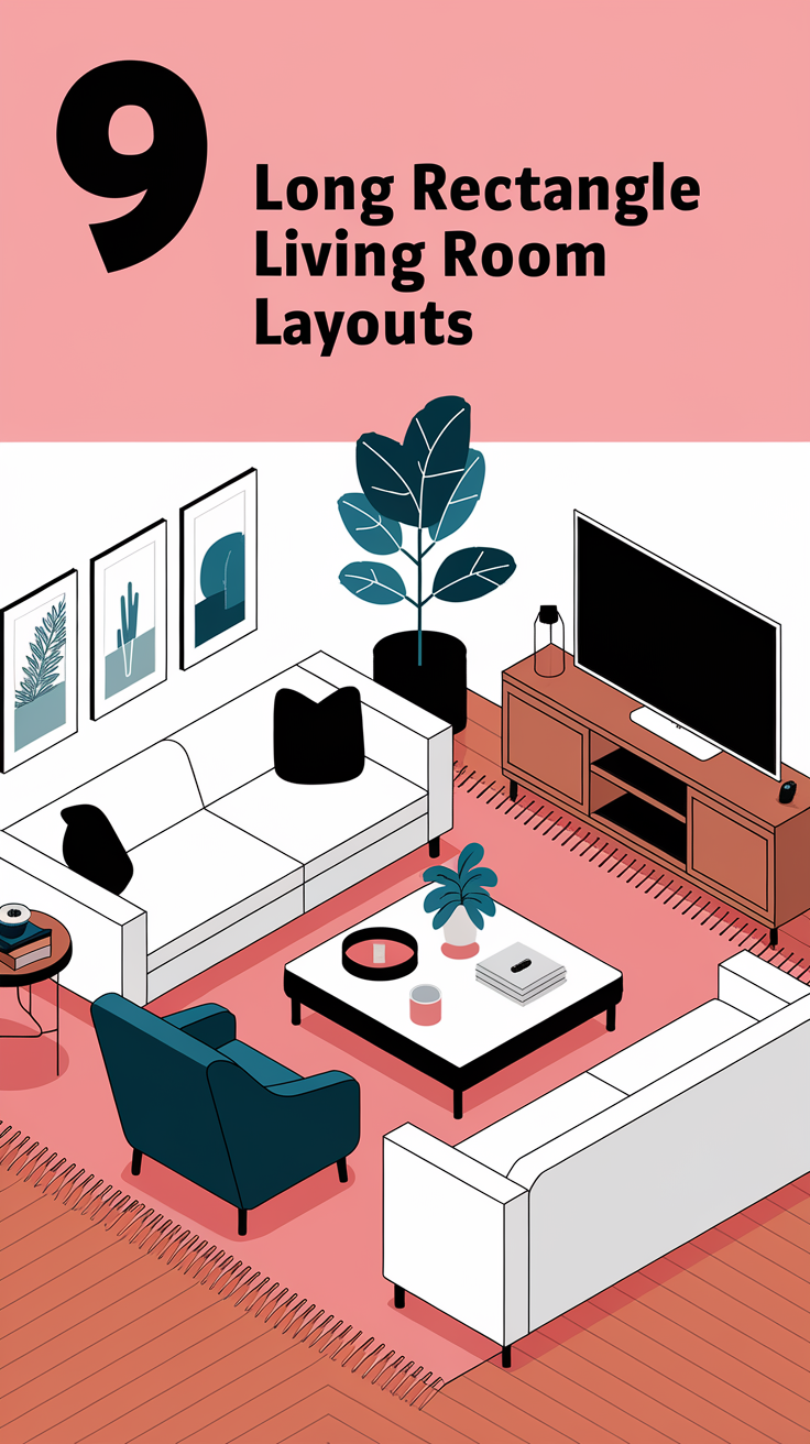 9 Long Rectangle Living Room Layouts - Civil Stuff