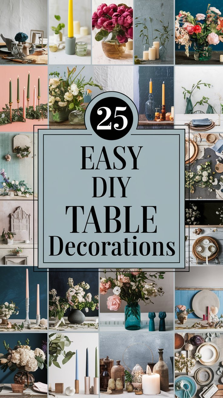 25 Easy DIY Table Decorations You Can Create This Weekend - Civil Stuff