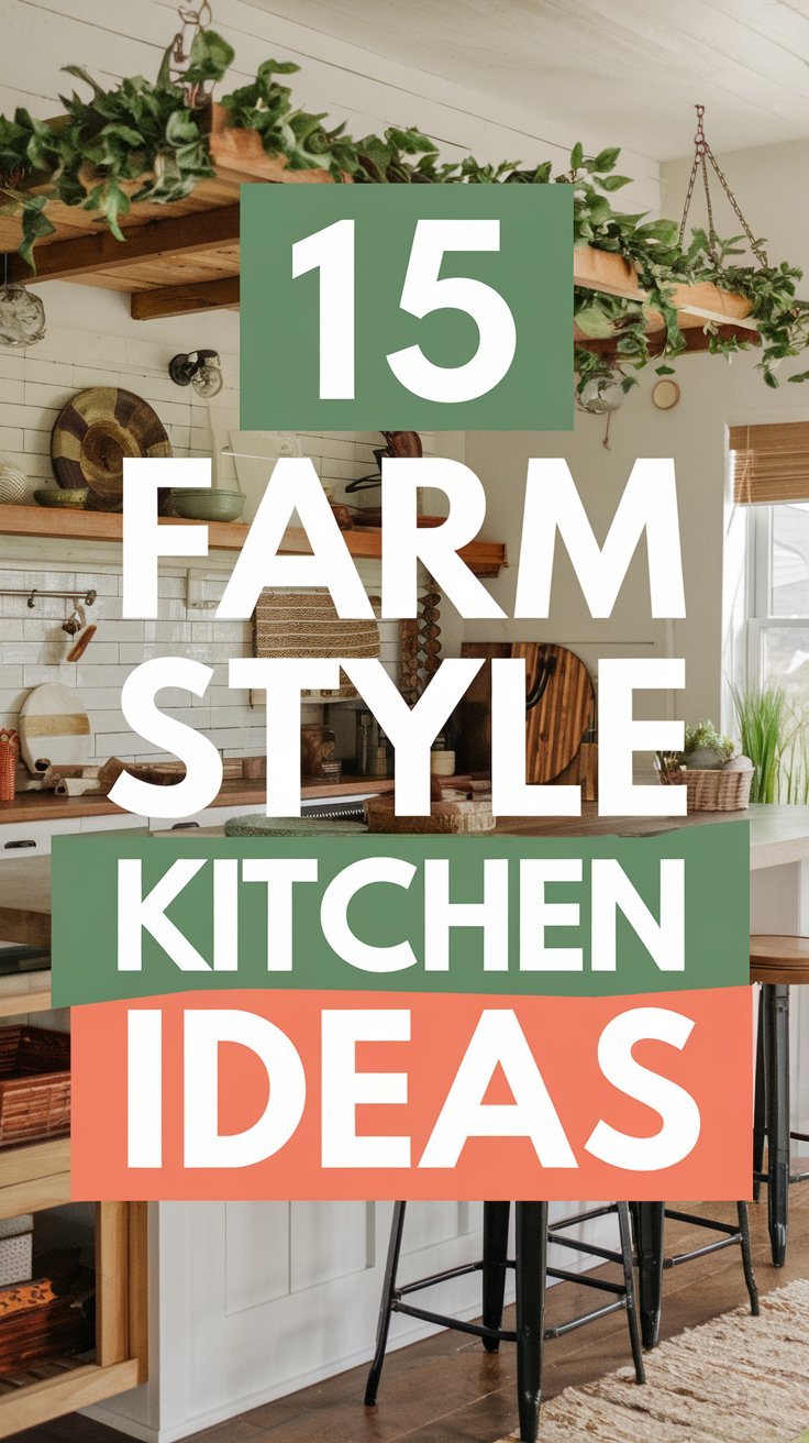 15 Farm Style Kitchen Ideas For A Rustic & Cozy Look - Civil Stuff