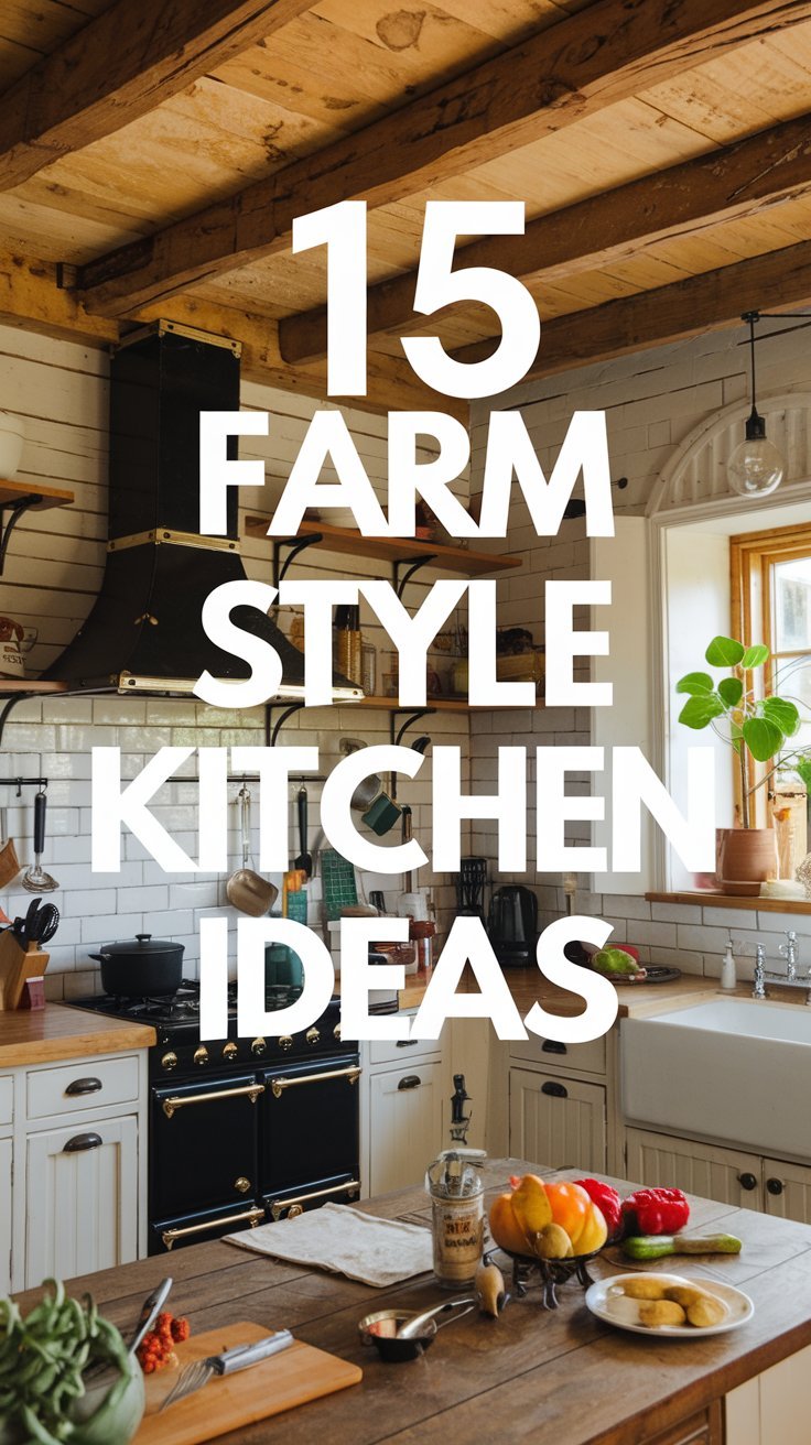 15 Farm Style Kitchen Ideas For A Rustic & Cozy Look - Civil Stuff